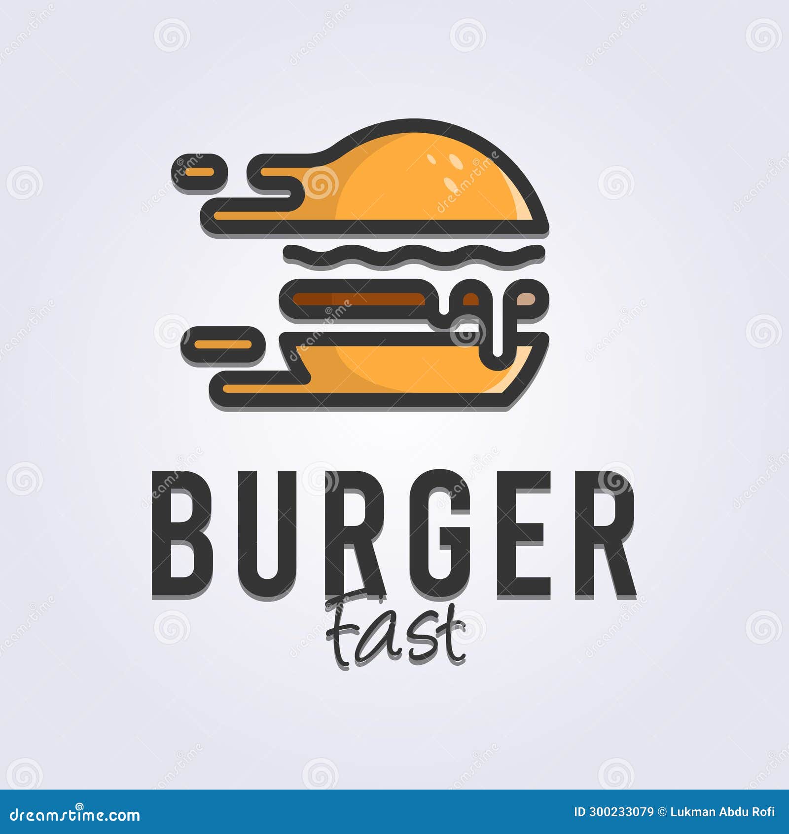 Creative Fast Burger, Fast Delivery Burger Logo Vector Illustration ...