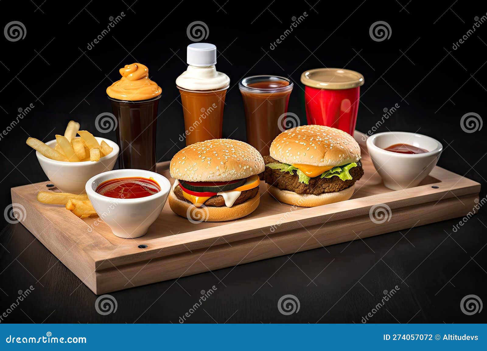 Creative Fast Food Presentation, with Sauces and Condiments Used As the ... Creative Fast Food Presentation, with Sauces and Condiments Used As the ...