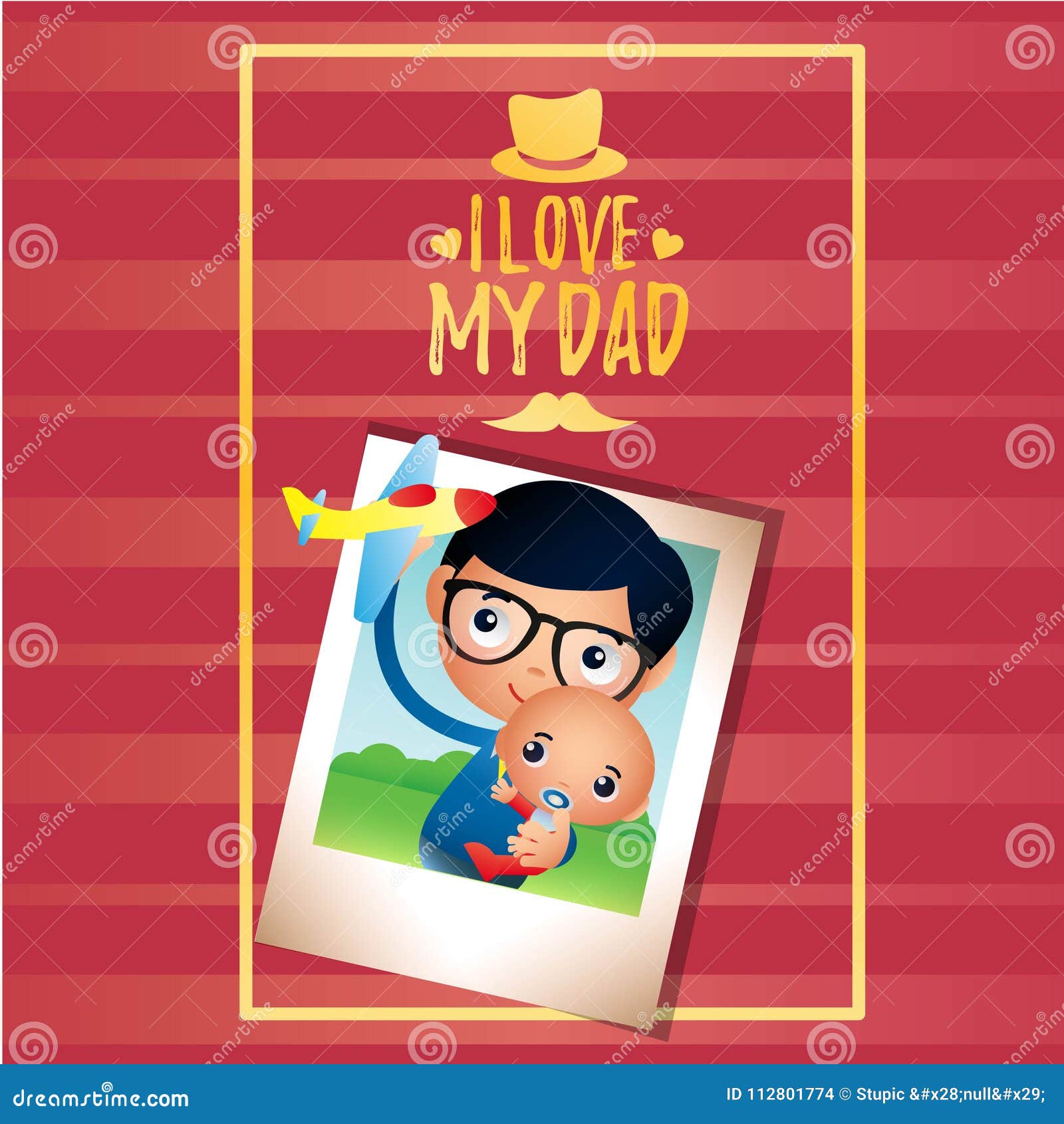 Creative Father and Son Illustration Design Vector Art Logo Stock ...
