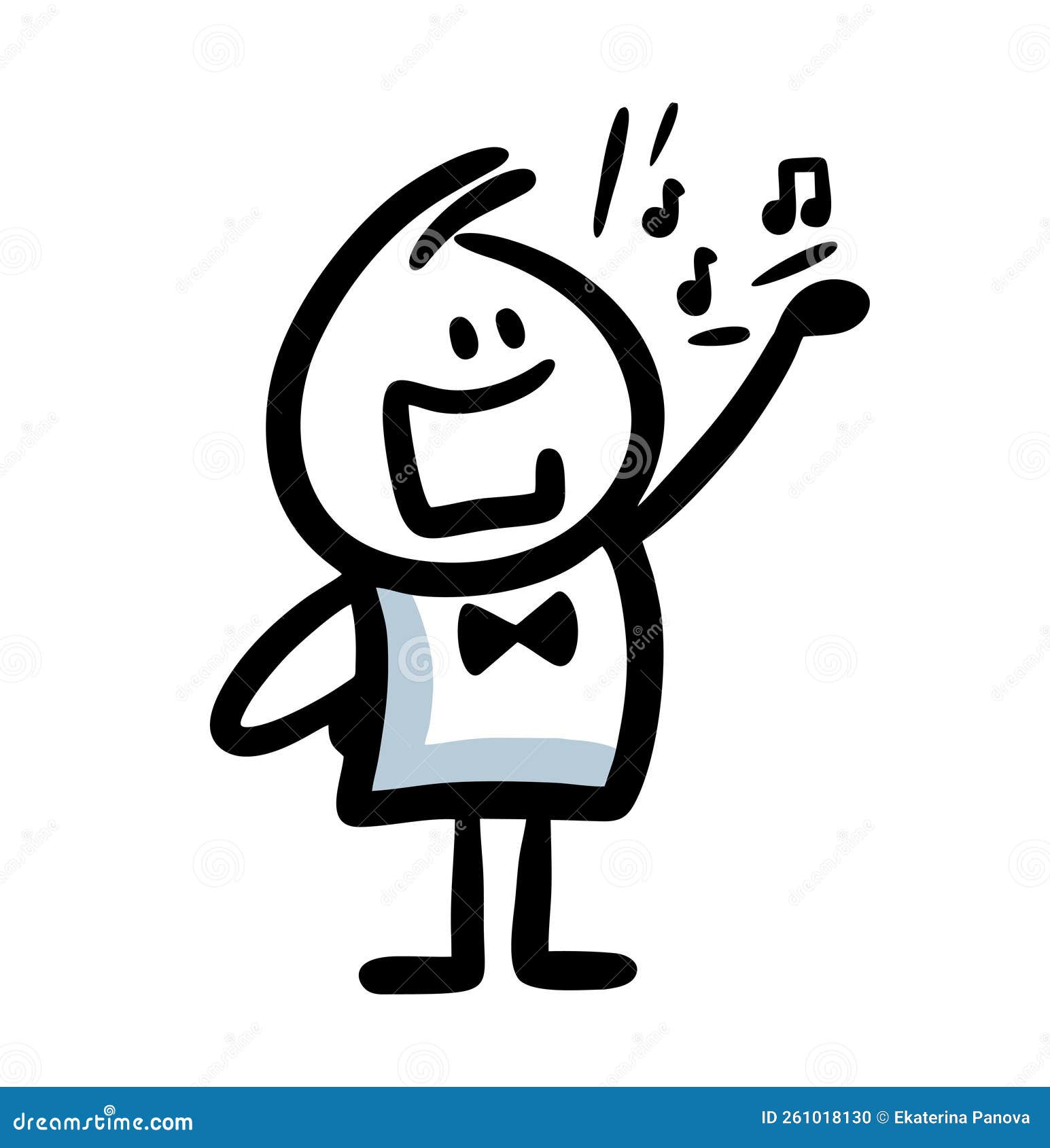 Creative Figure of Artist Singing on the Stage. Stock Vector ...