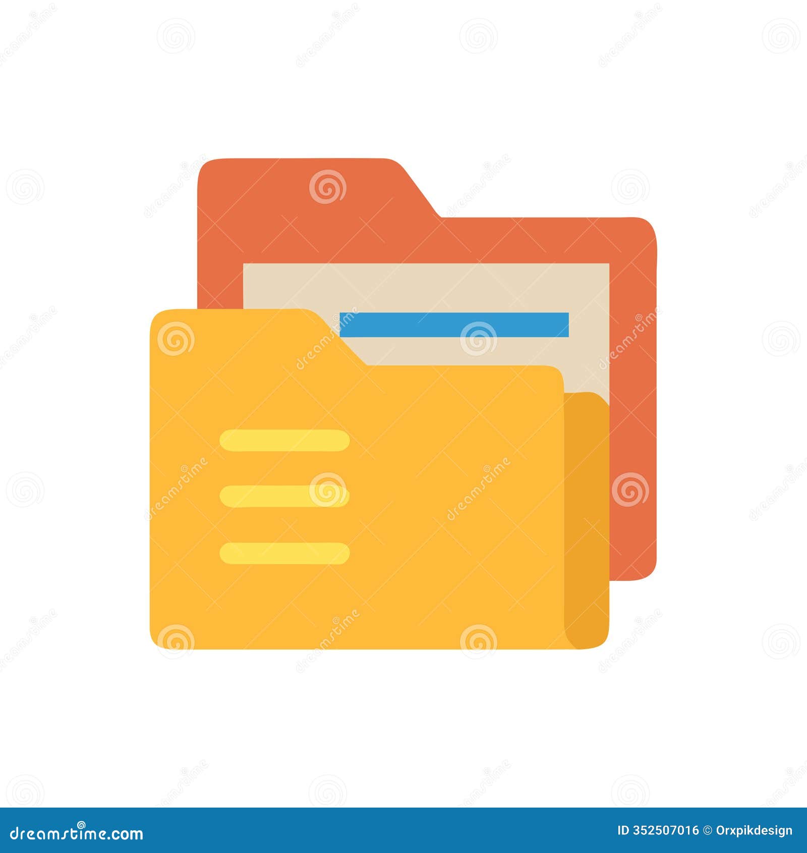 Creative File Folder Icon for Files Stock Vector - Illustration of ...