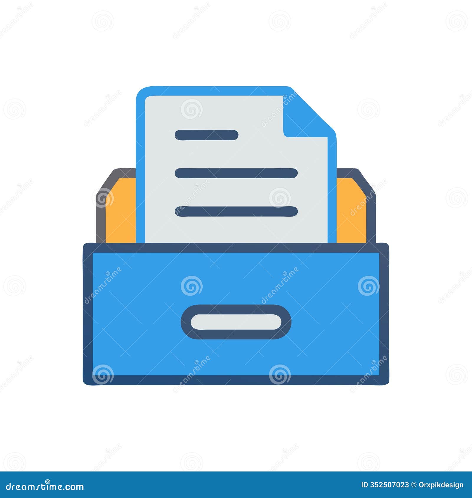 Creative Filing Box Icon for Organization Stock Illustration ...
