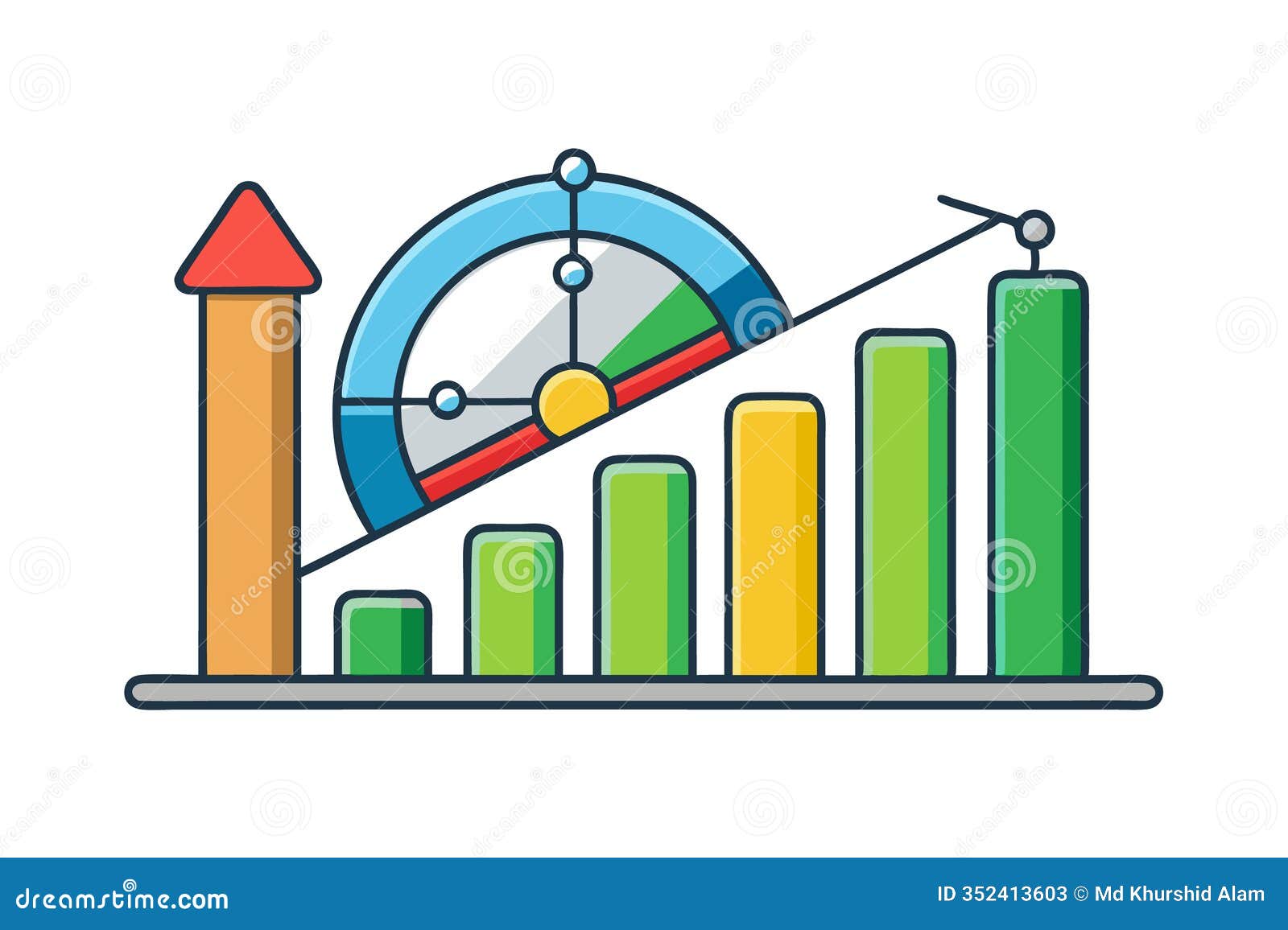 Creative Financial Infographic with Bar Graphs, Data Dashboards, and ...