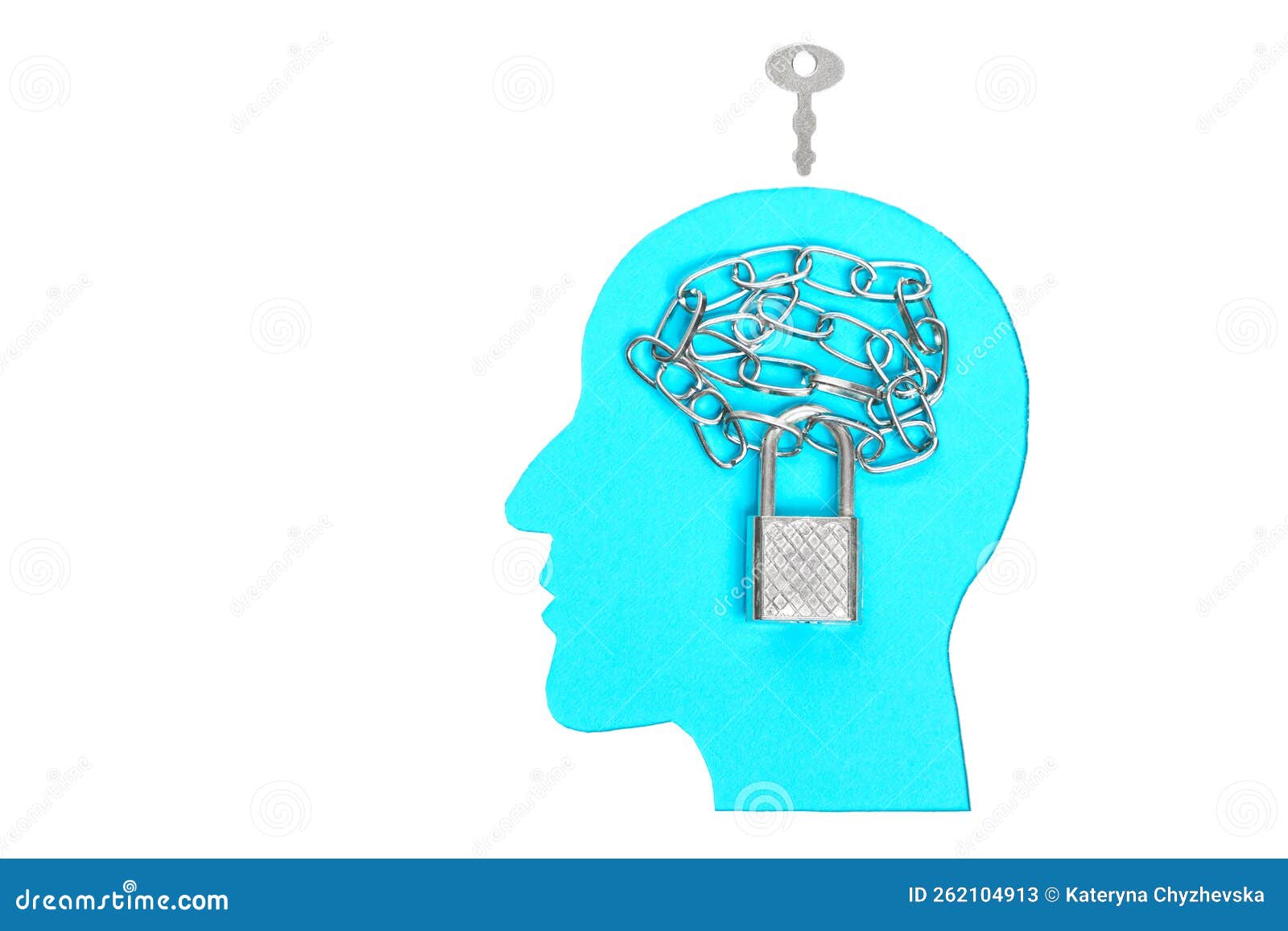Creative Finding Key To the Mind Concept Stock Image - Image of cutout ...