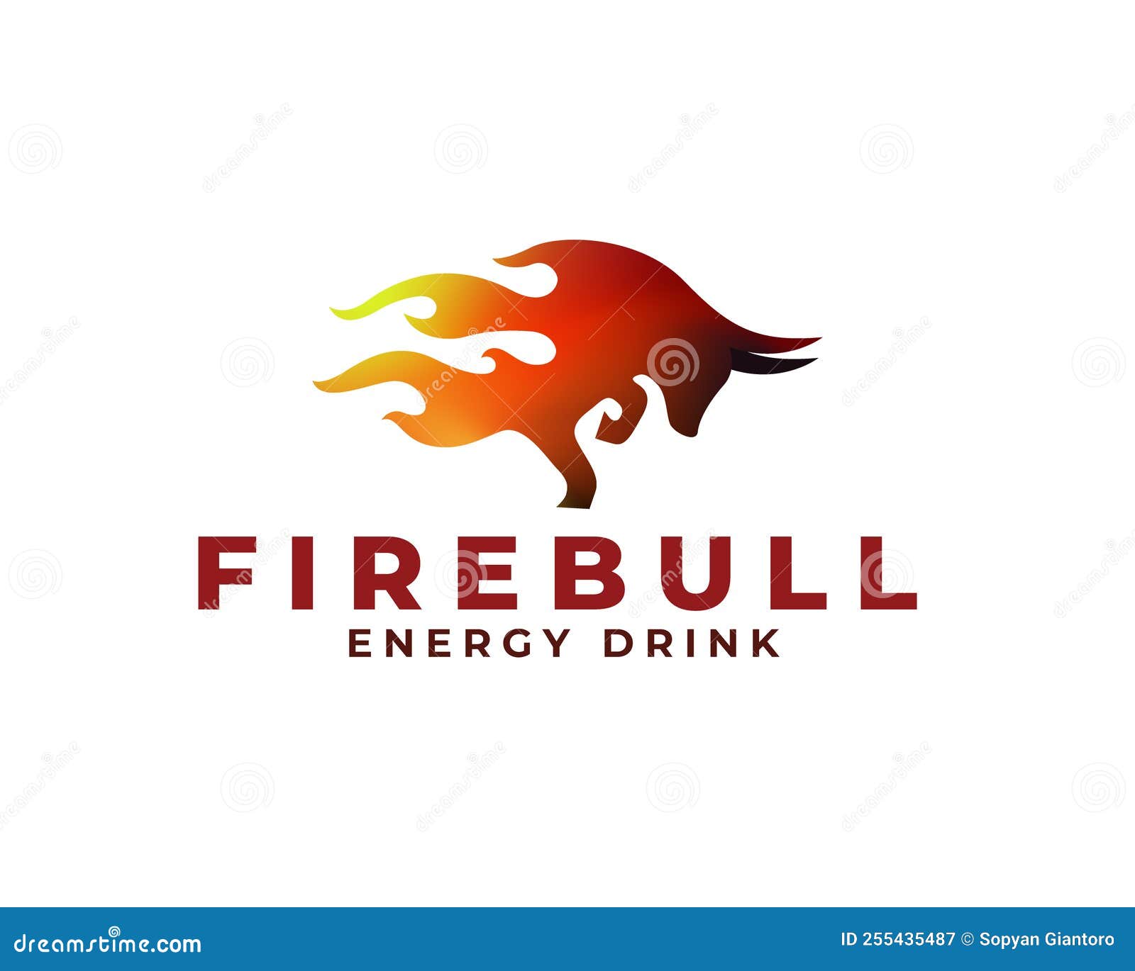 Fire Bull Logo Vector Illustration Color Design | CartoonDealer.com ...