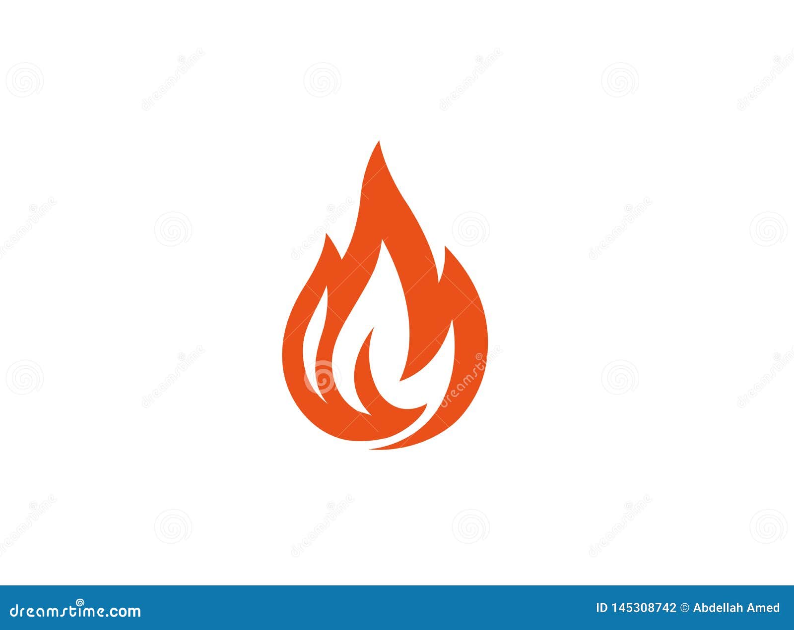 Creative Fire In The Gear Symbol Or Pinion For Logo Design Illustration ...