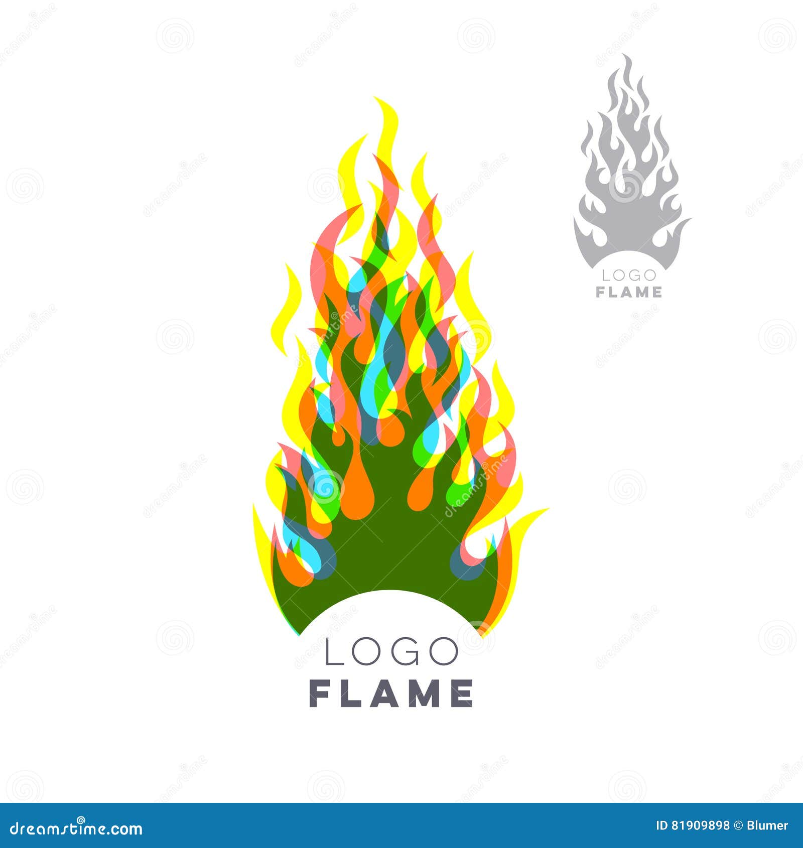 Creative Fire Flame Logo Design Concept Stock Vector - Illustration of ...