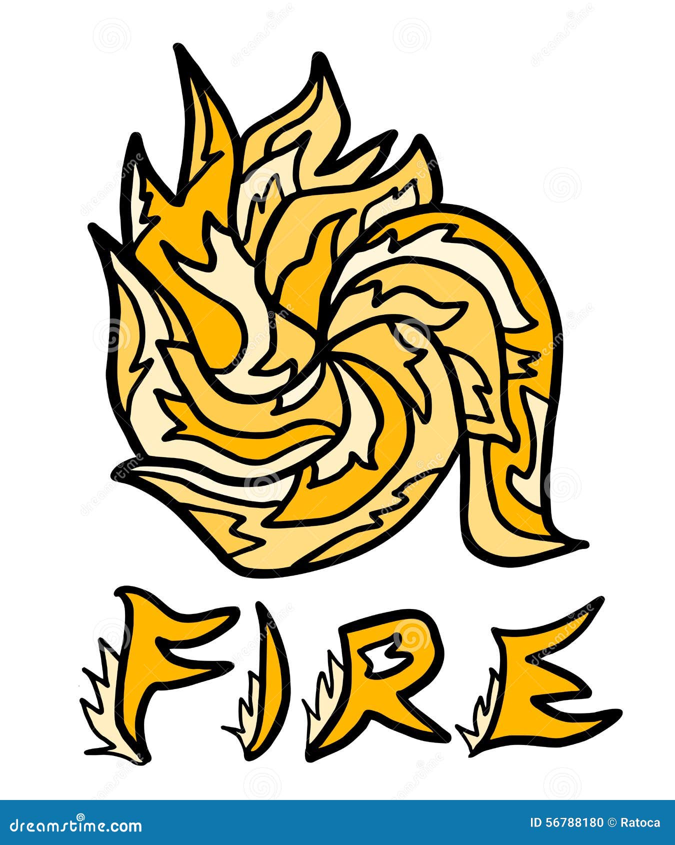 Creative fire sign stock vector. Illustration of abstract - 56788180