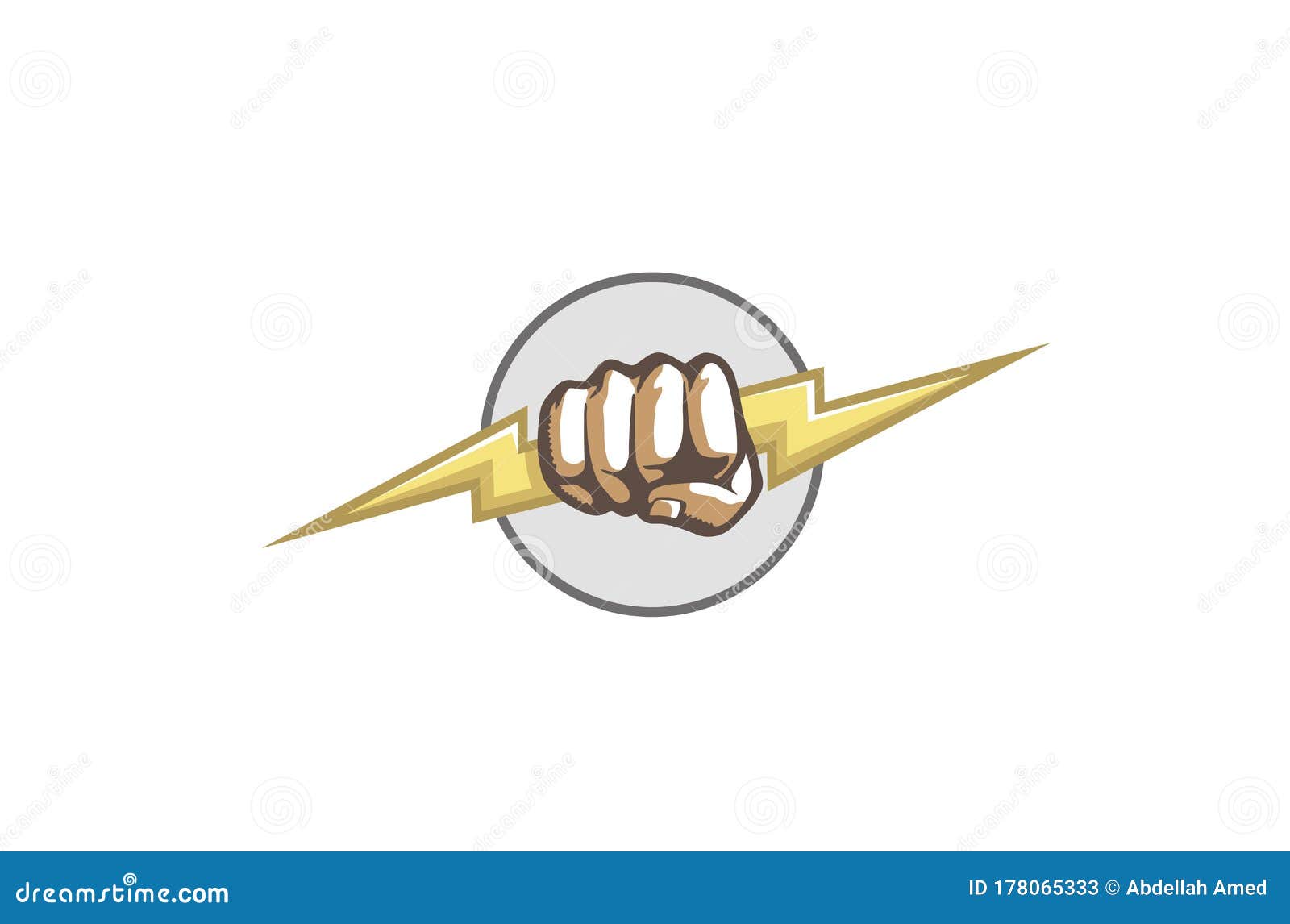 Creative Fist Hand Thunder Logo Stock Vector - Illustration of creative ...