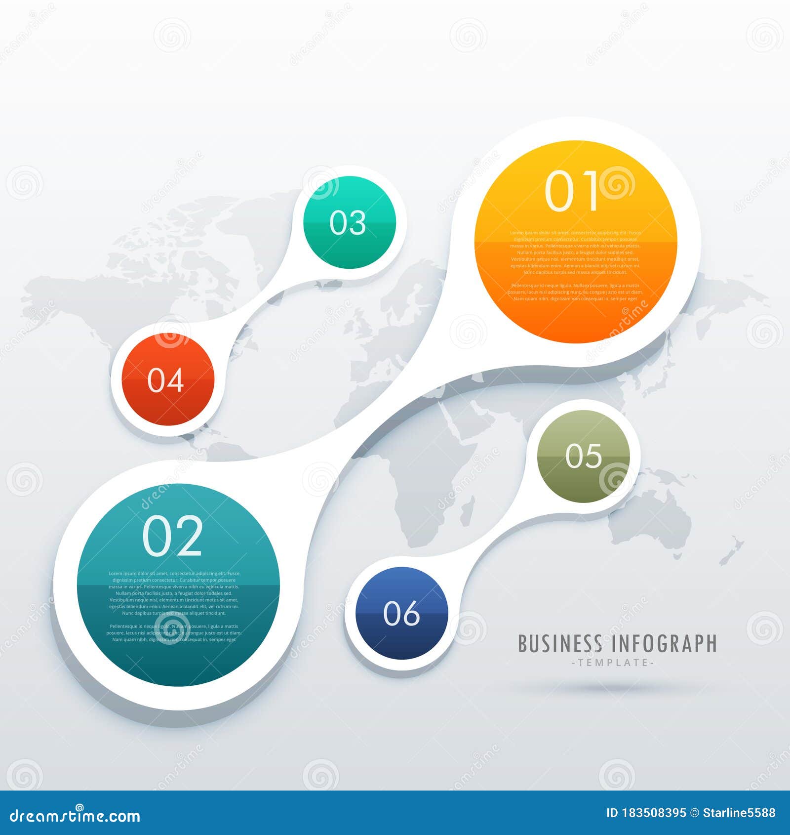 Creative Five Steps Infographics in Circular Style Connecting with ...