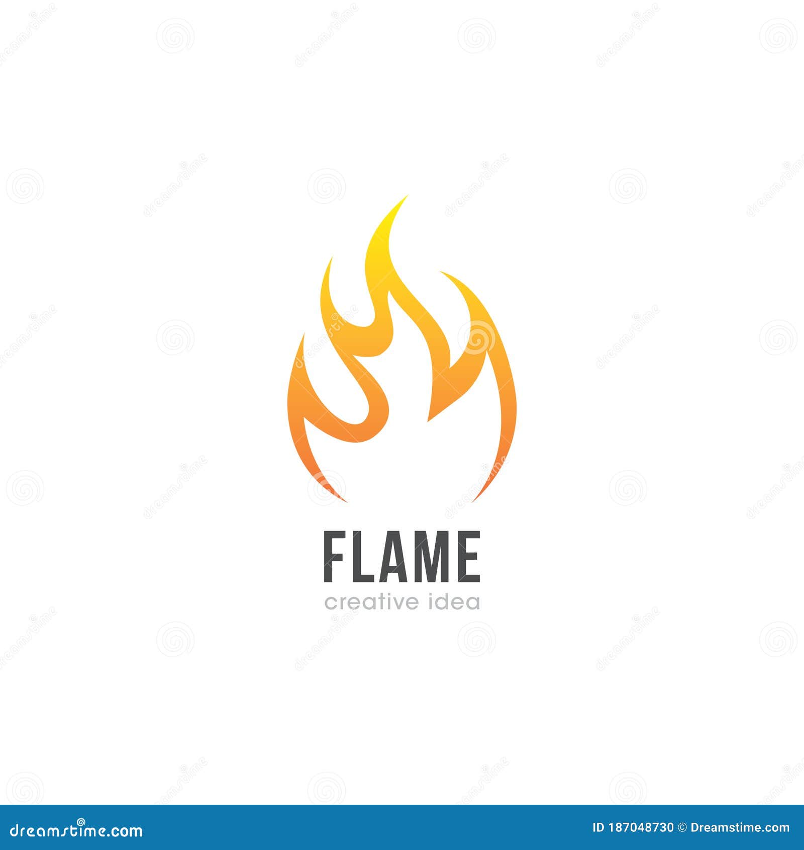 Creative Flame Concept Logo Design Template Stock Vector - Illustration ...