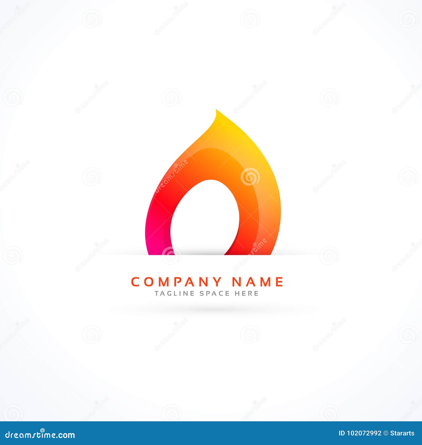 Creative Flame Logo in Abstract Style Stock Vector - Illustration of ...
