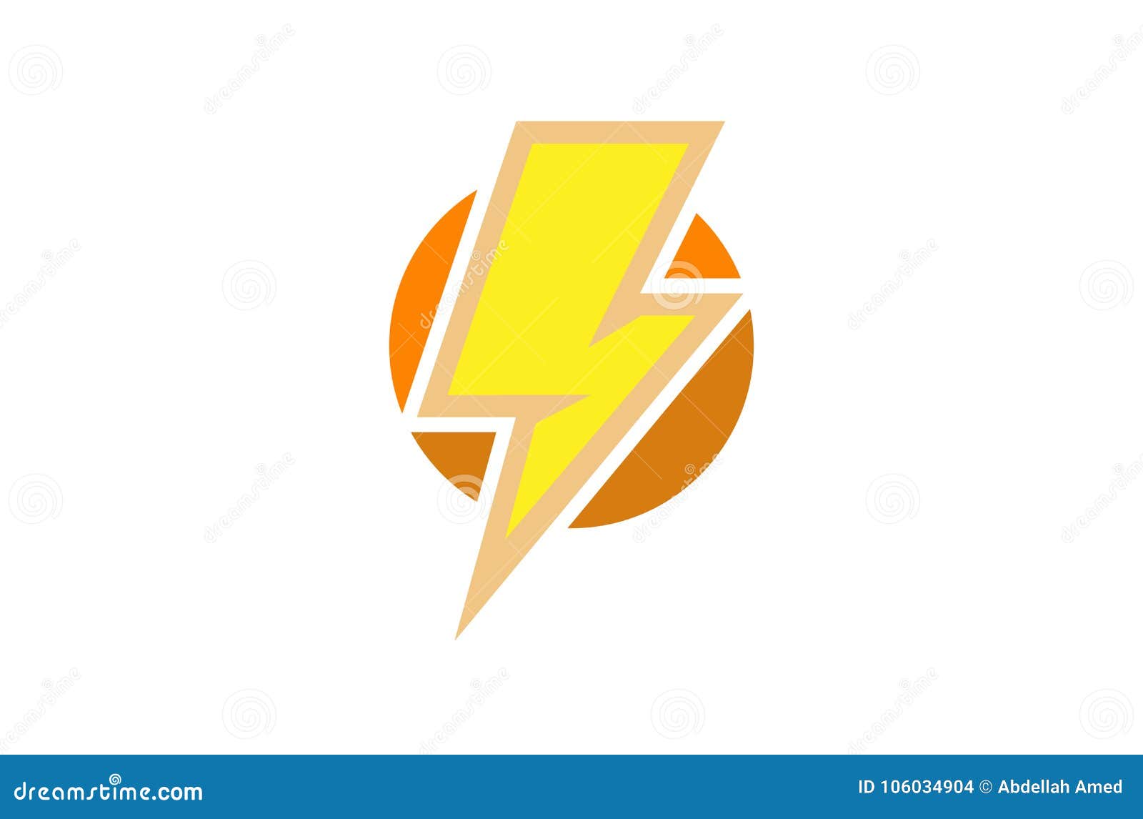 Creative Flash Circle Logo Vector Design Illustration Stock Vector ...