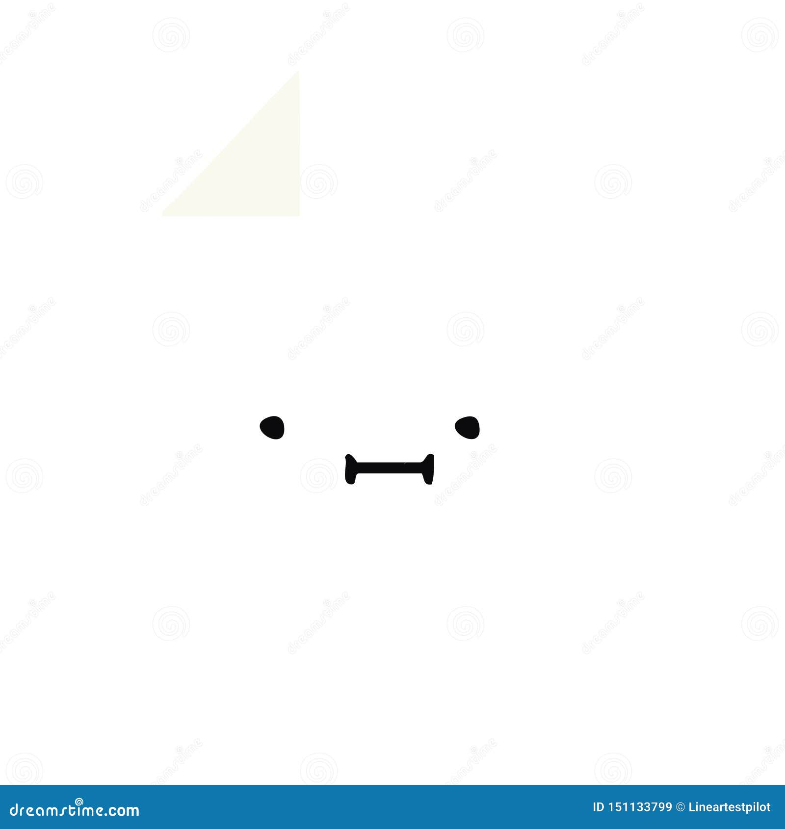 A Creative Flat Color Retro Cartoon Sheet of Paper Stock Vector ...