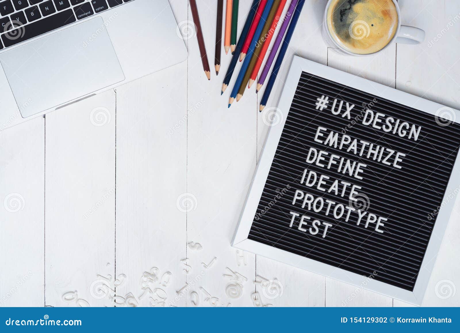 Creative Flat Lay Photo of UX Designer Working Desk and Ux Design ...