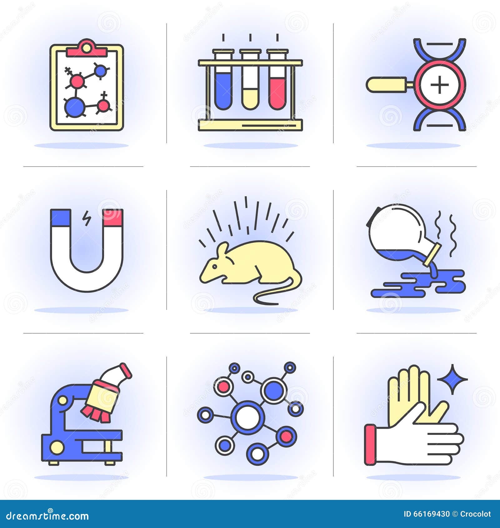 Creative Flat Line Ikon Set Stock Vector - Illustration of education ...