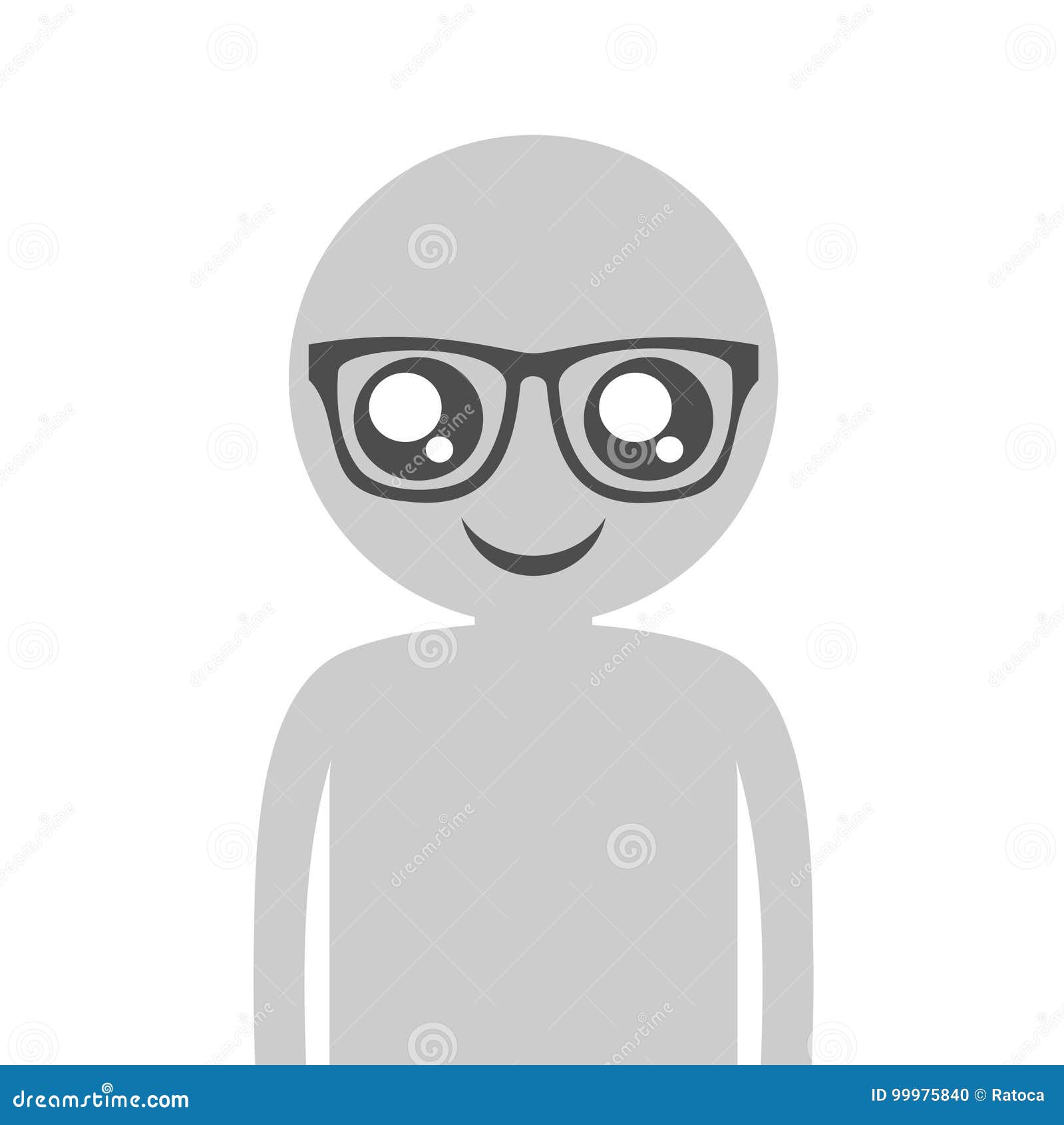 Creative flat man icon stock vector. Illustration of funny - 99975840