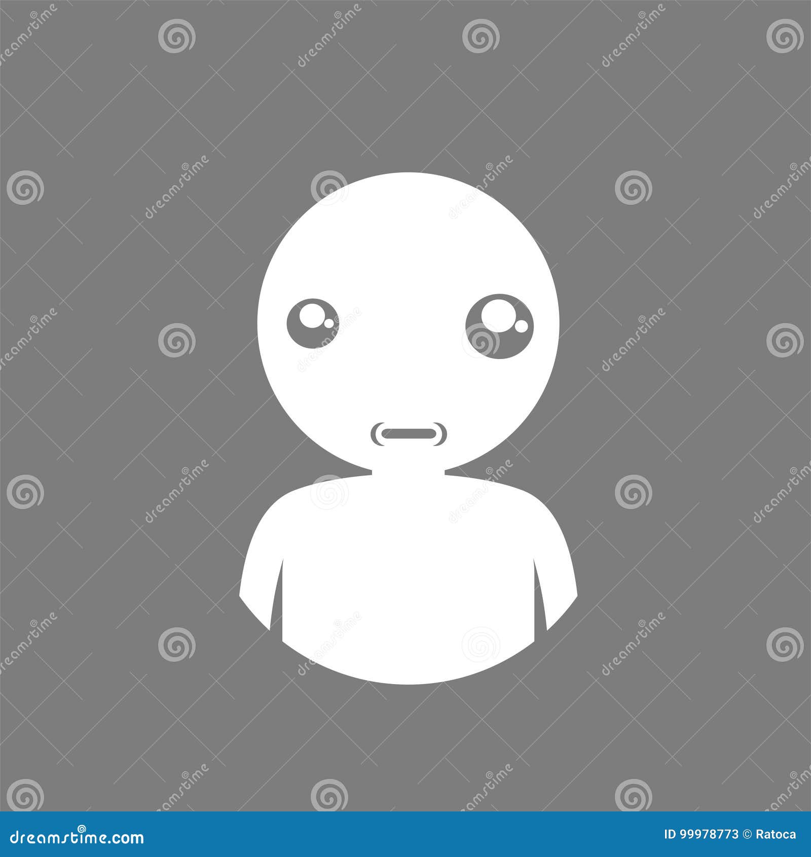 Creative flat man icon stock vector. Illustration of person - 99978773