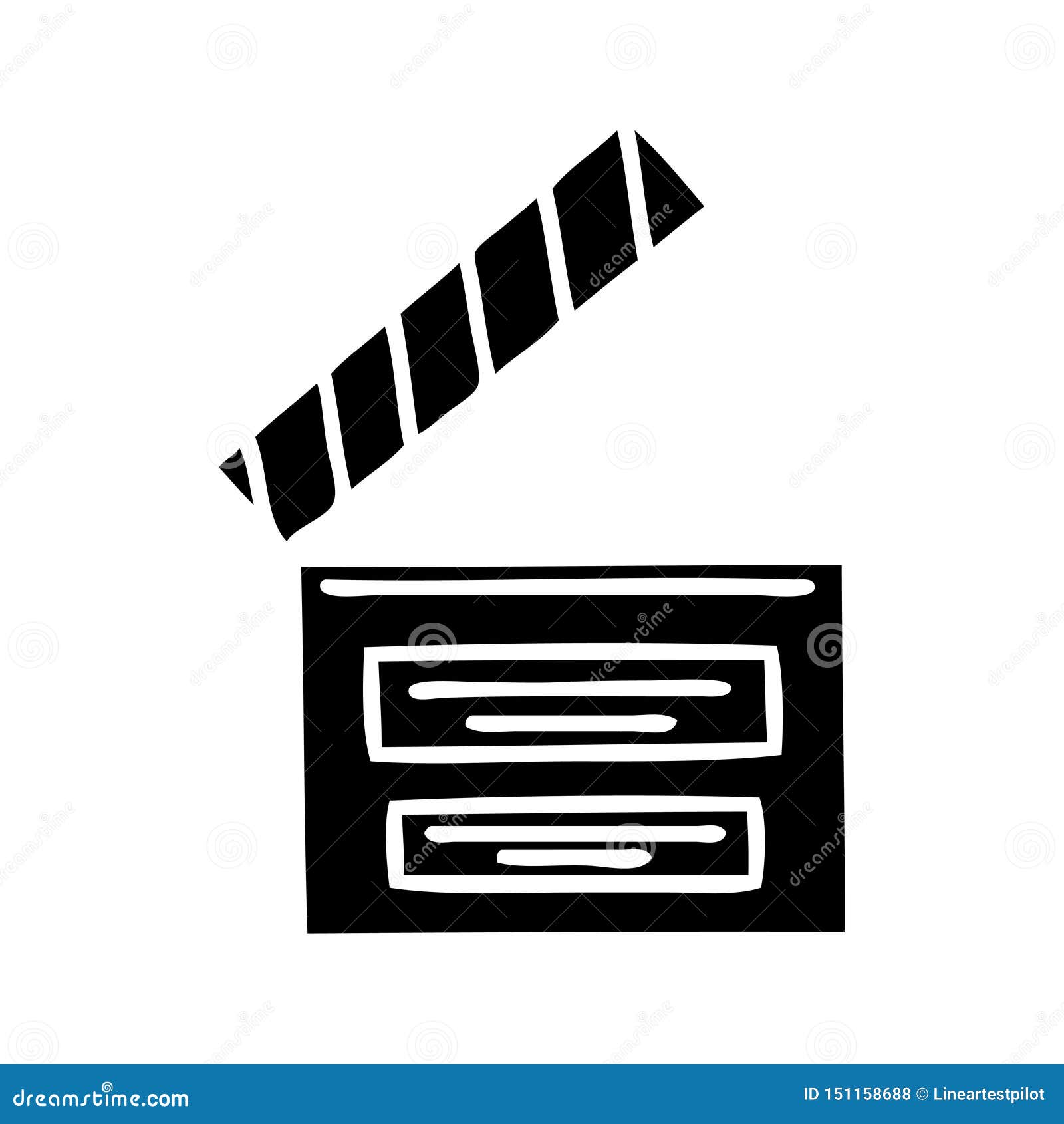 A Creative Flat Symbol Director Clapper Stock Vector - Illustration of ...