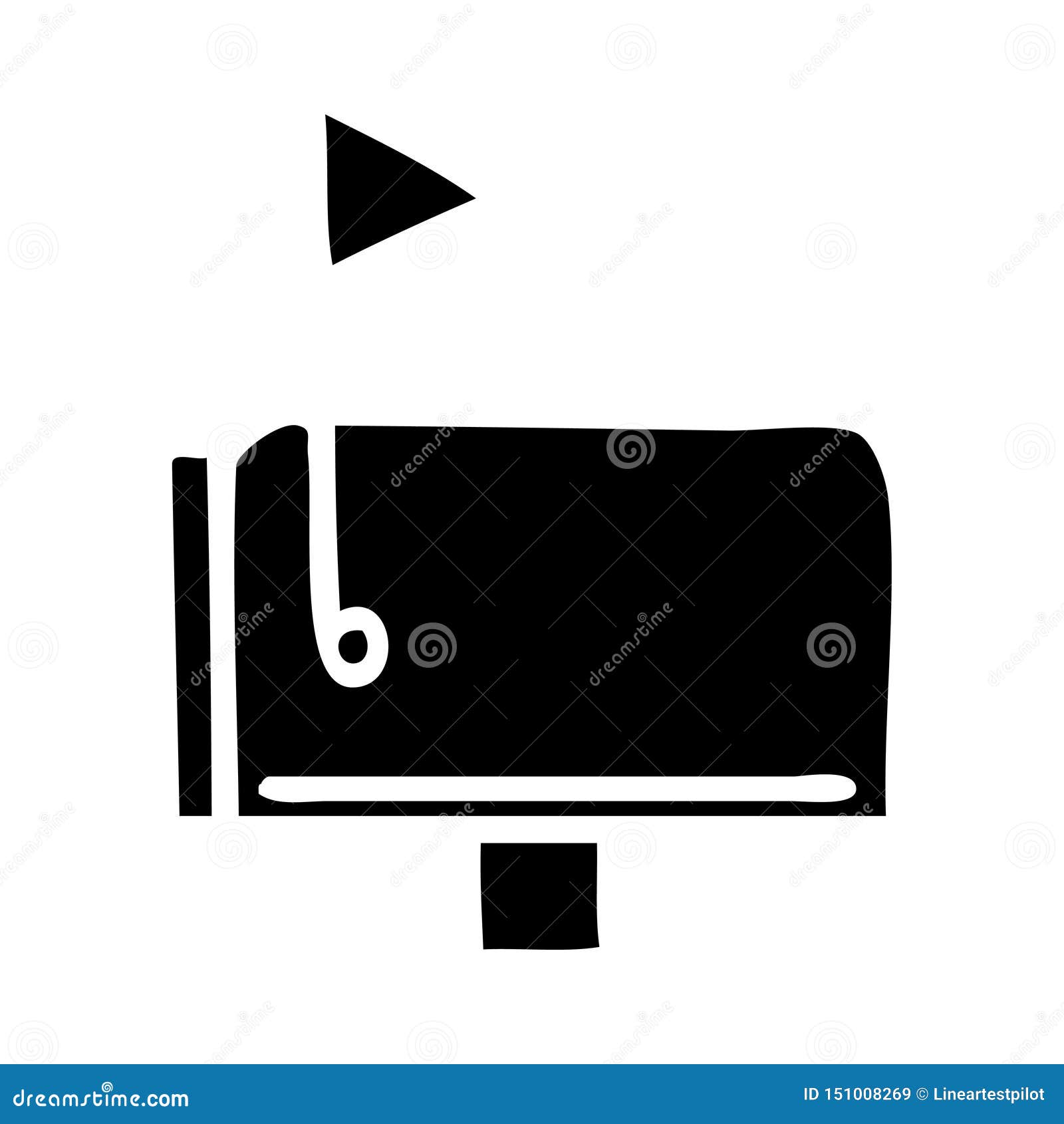 A Creative Flat Symbol Mail Box Stock Vector - Illustration of hand ...