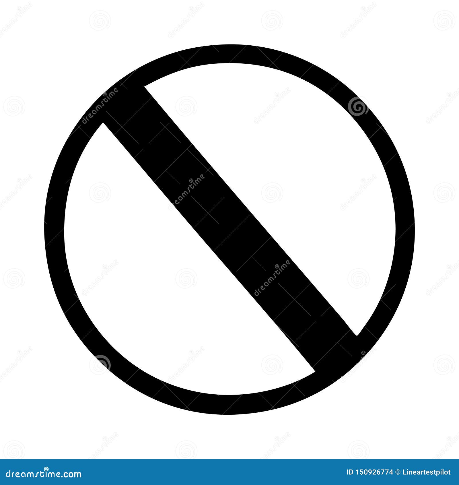 A Creative Flat Symbol Not Allowed Sign Stock Vector - Illustration of ...