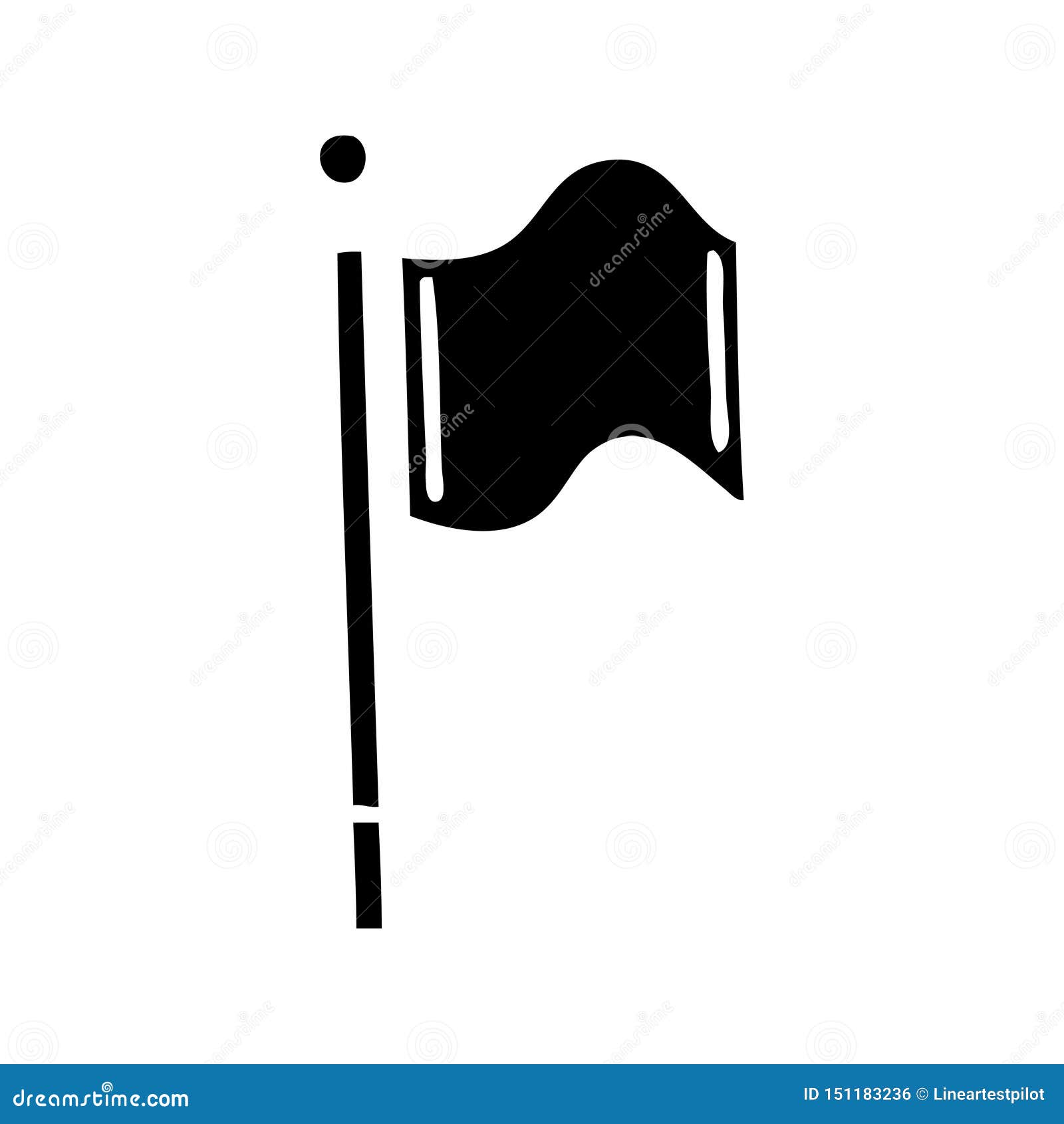 A Creative Flat Symbol Red Flag Stock Vector - Illustration of clipart ...