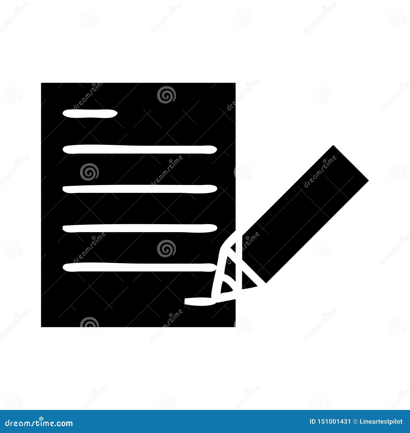 A Creative Flat Symbol of Writing a Document Stock Vector ...