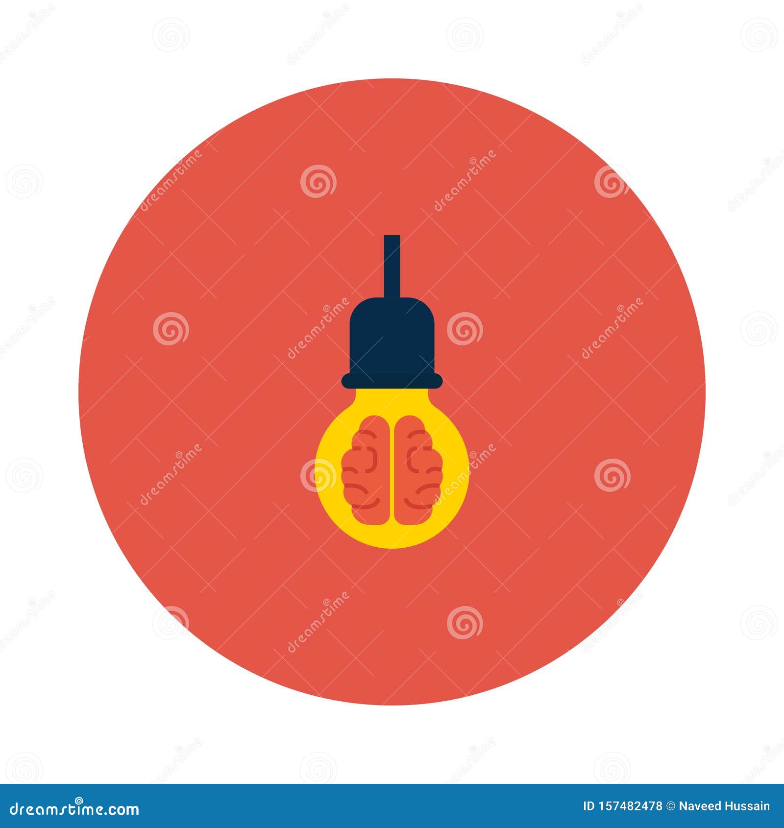 Creative flat vector icon stock vector. Illustration of lamp - 157482478