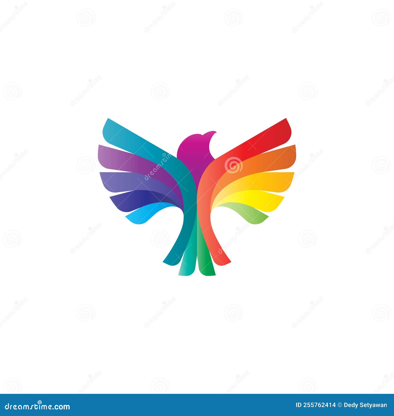 Creative flying phoenix stock vector. Illustration of feather - 255762414
