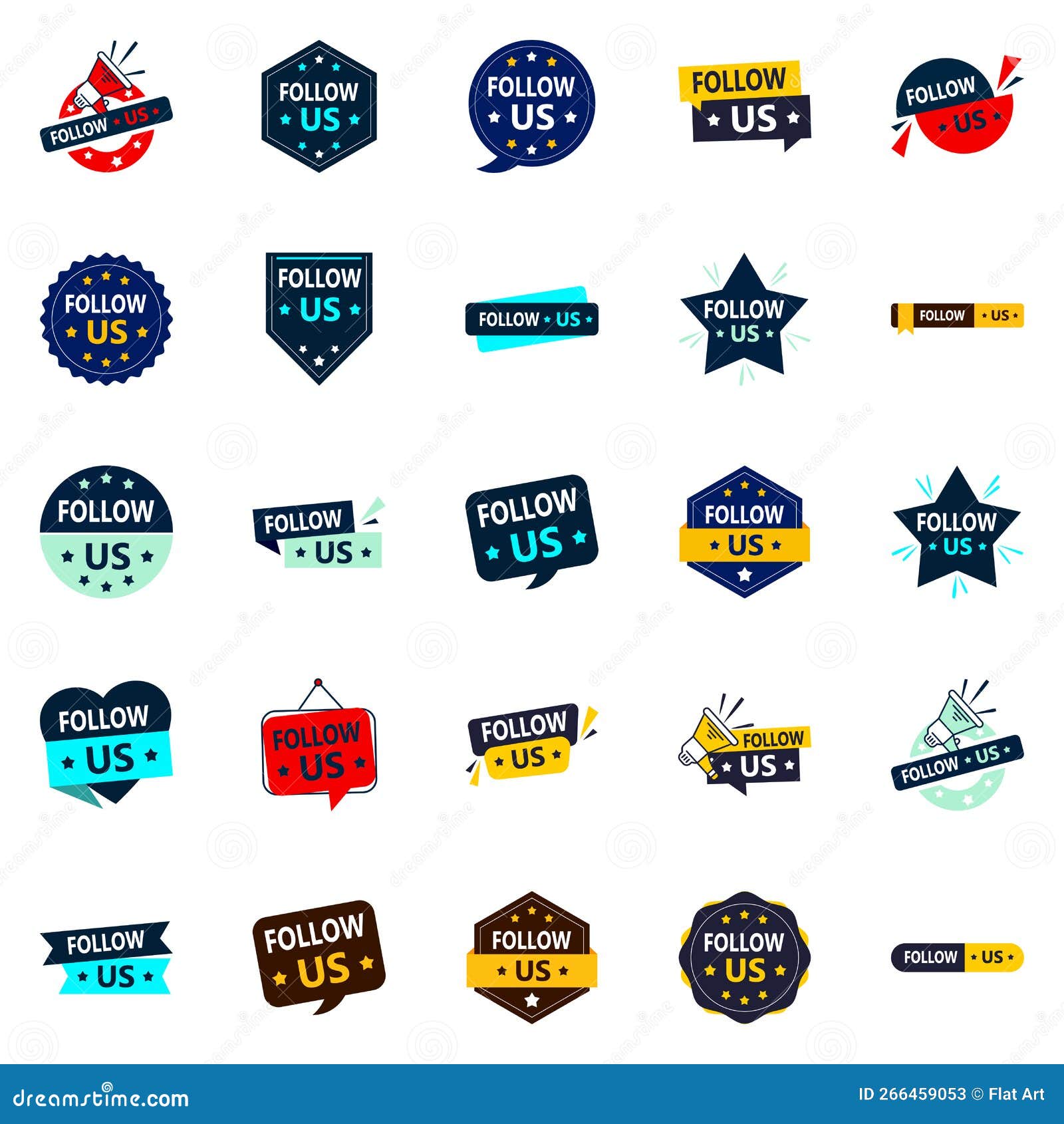 25 Creative Follow Us Banners for Instagram and YouTube Stock Vector ...