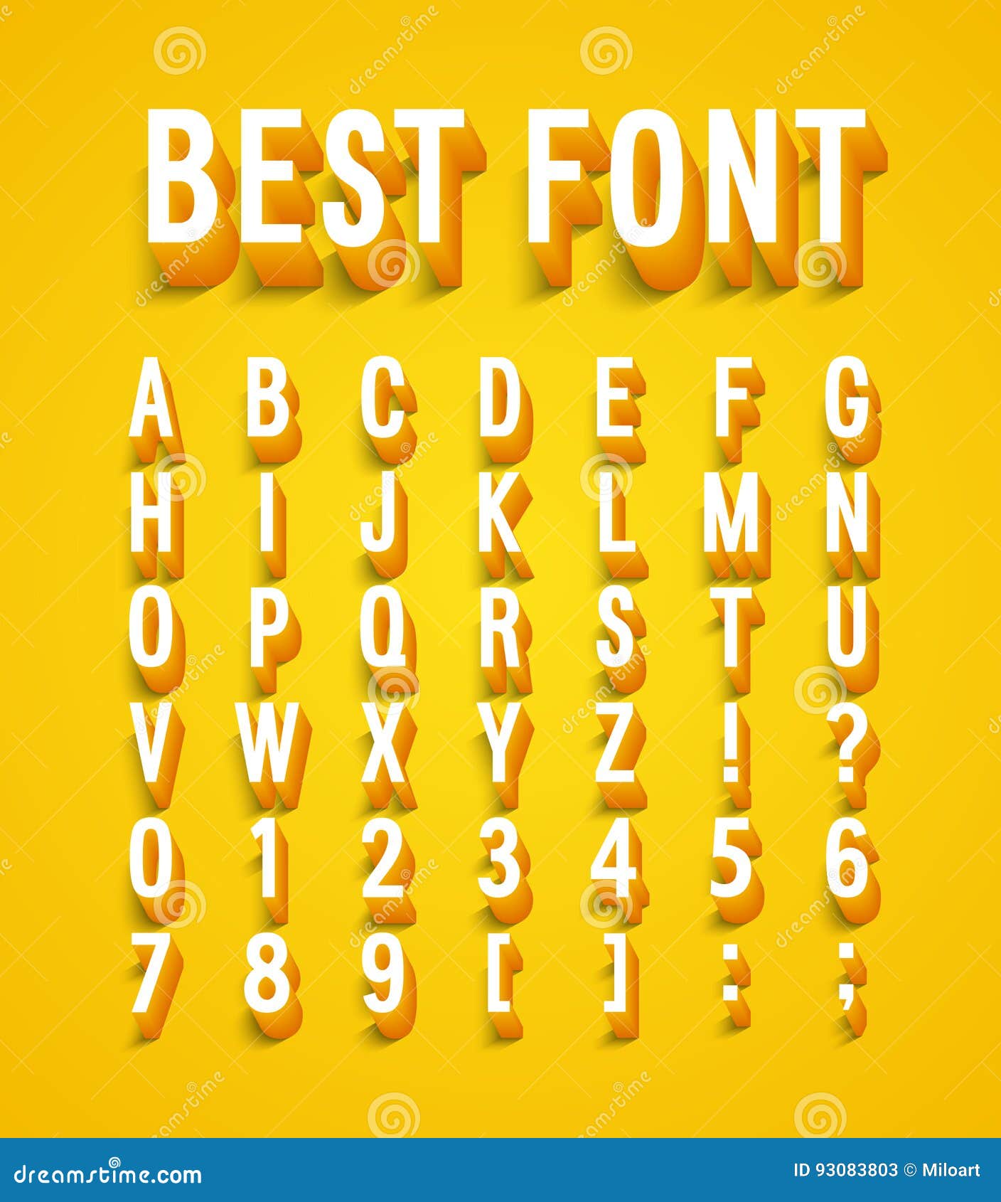 Creative Font with Shadow Effect. Stock Vector - Illustration of design ...