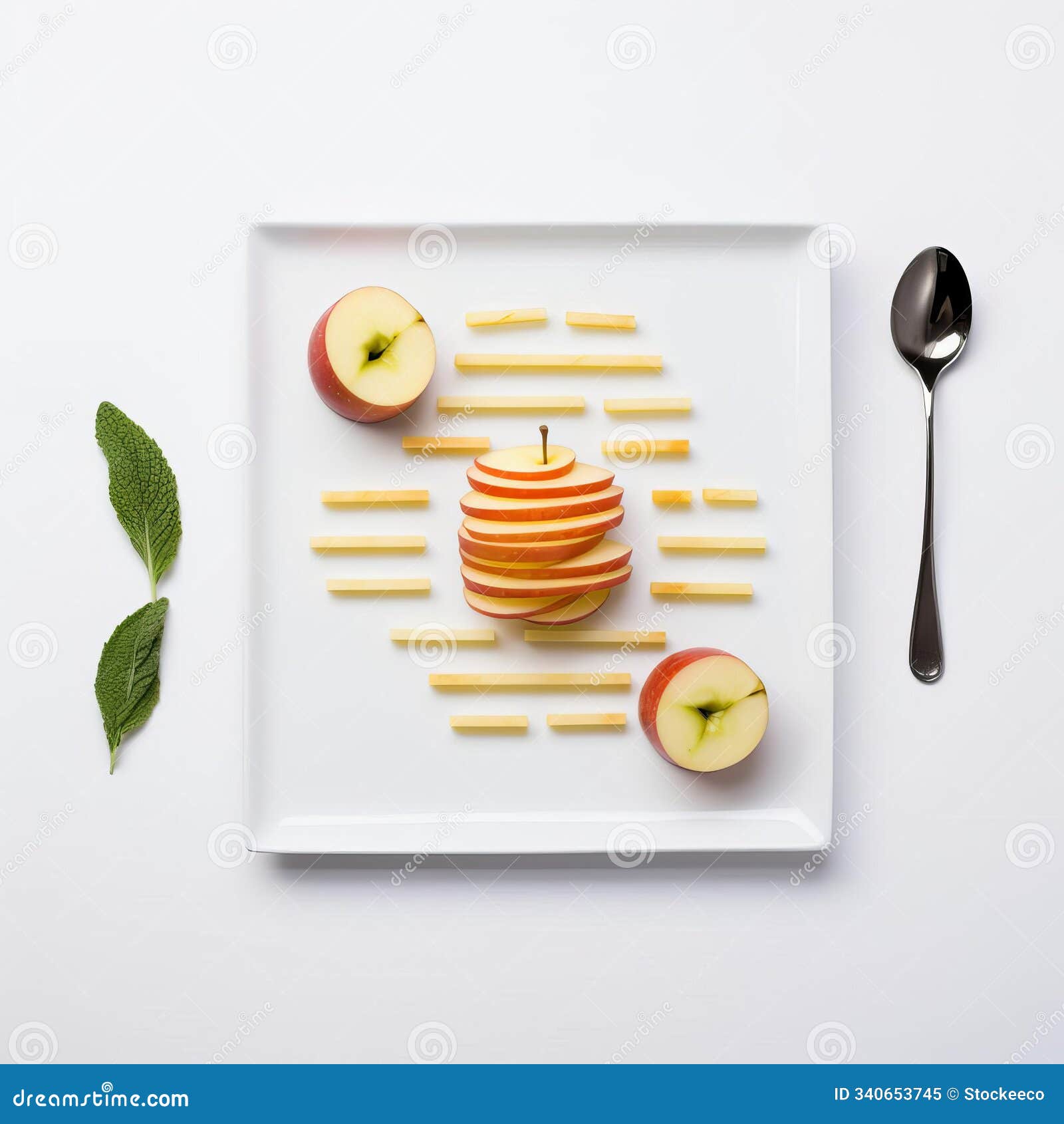 Creative Food Optical Illusion on White Isolated Background Design ...