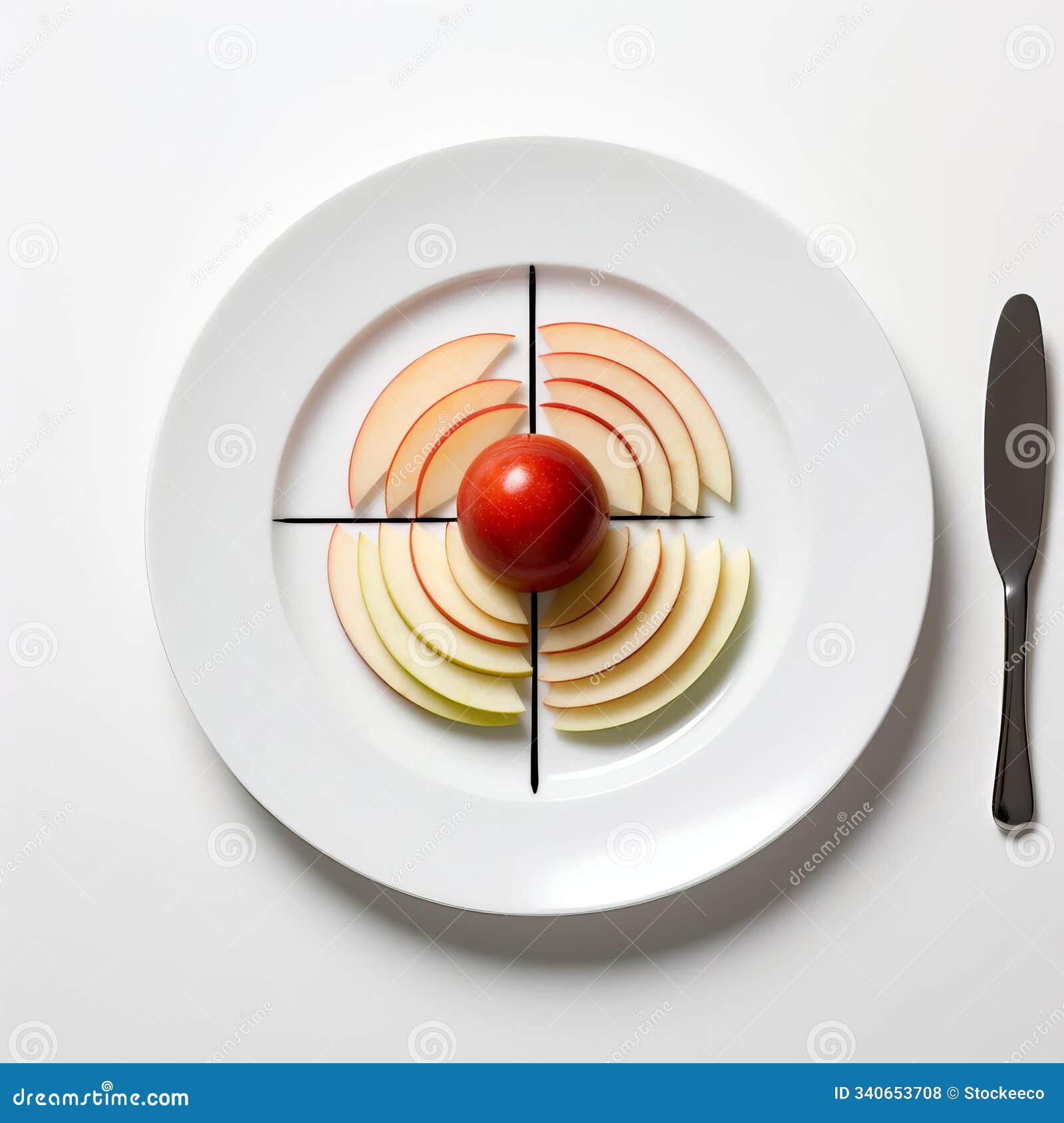 Creative Food Optical Illusion on White Isolated Background Design ...