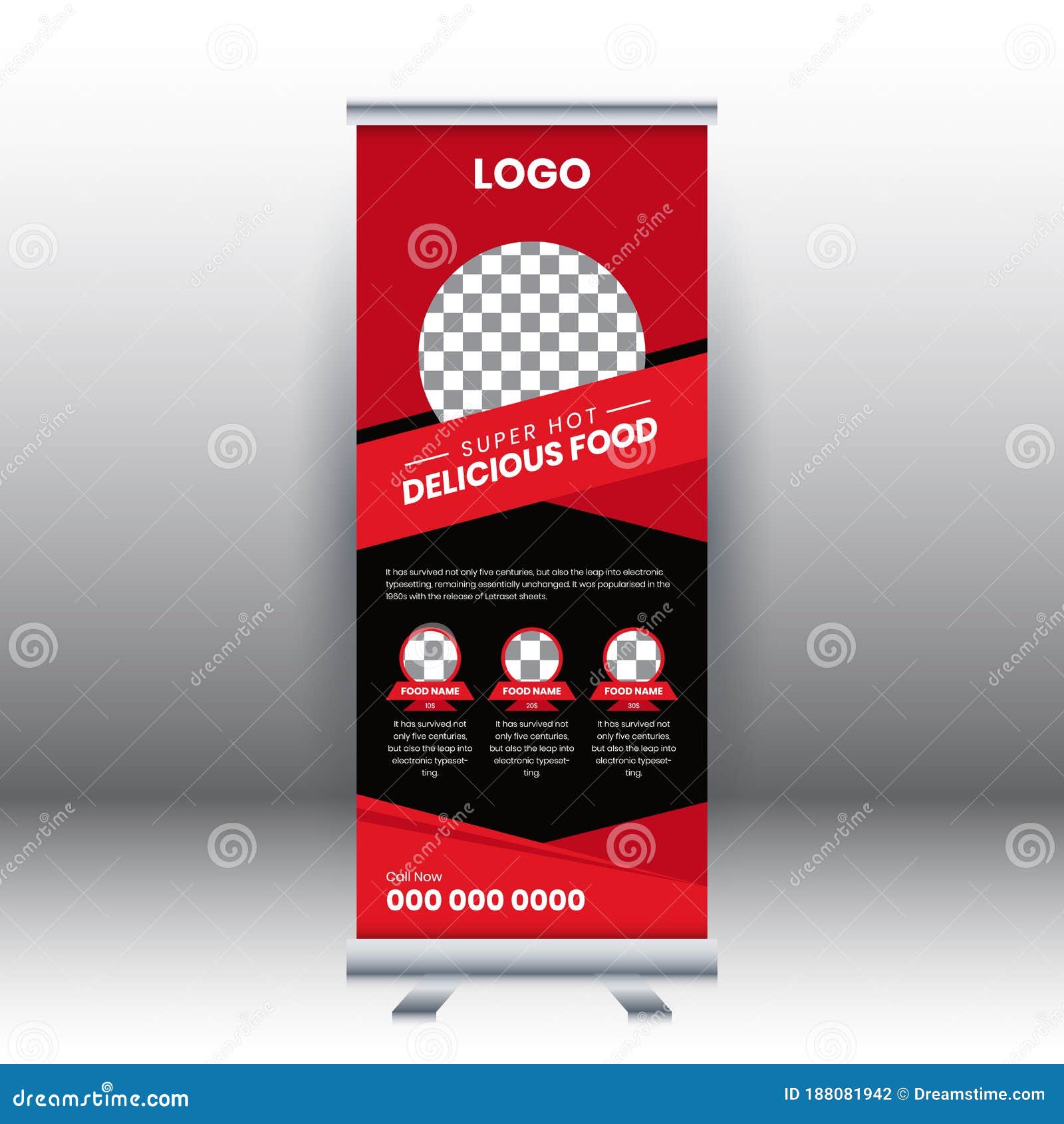 Creative Food Restaurant Roll-up Banner Design, Restaurant Concept ...