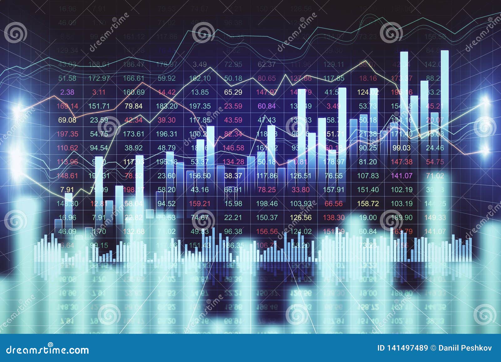 Creative Forex Chart Backdrop Stock Illustration - Illustration of ...