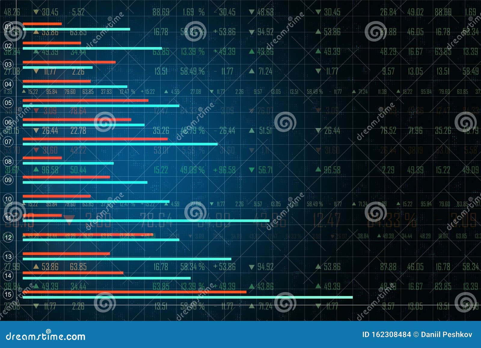 Creative Forex Chart Backdrop With Candlestick Graph And Glowing Head ...