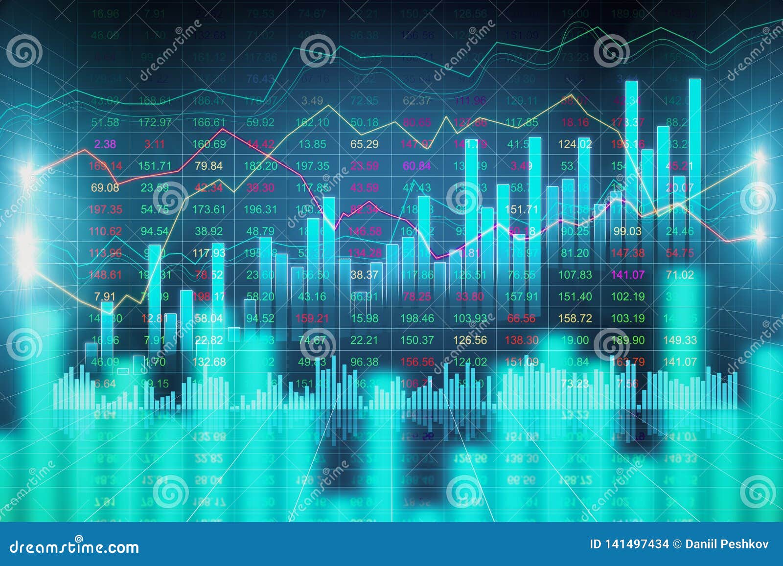 Creative Forex Chart Background Stock Illustration - Illustration of ...