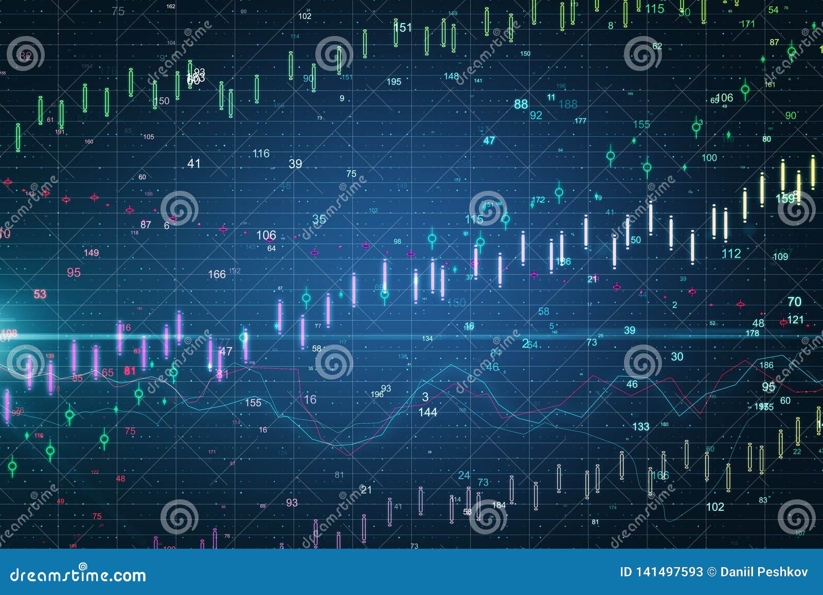 Creative Forex Chart Wallpaper Stock Illustration - Illustration of ...