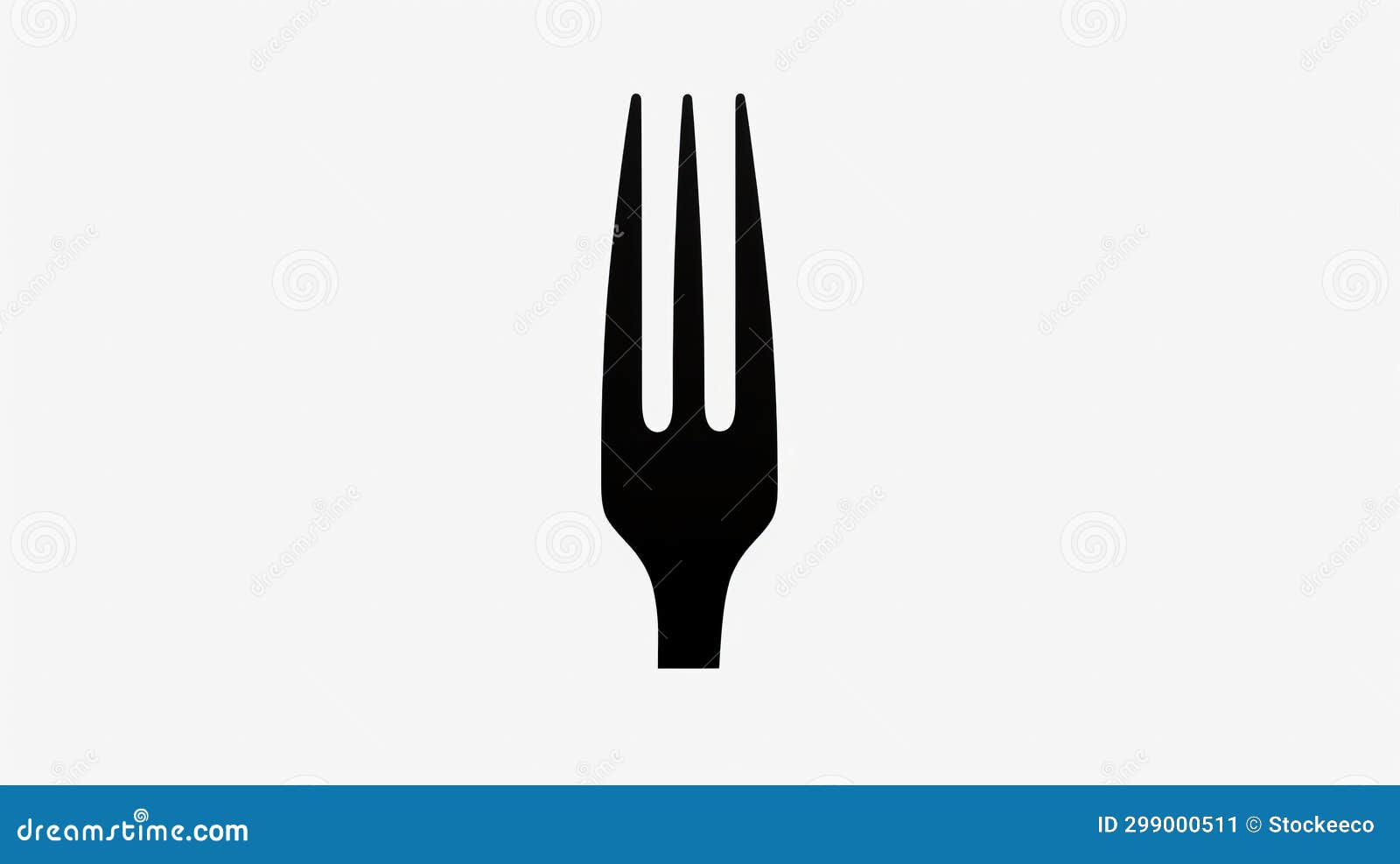 Sculptural Fork Statue With Distorted Figuration And Naturalistic Ocean ...