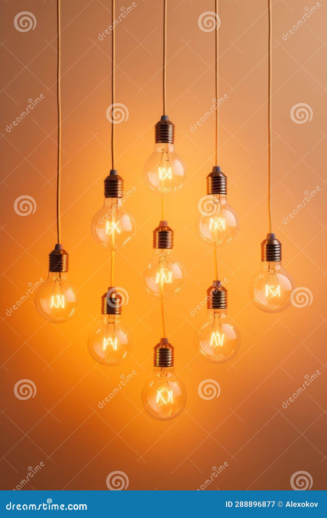 Creative Formation of Light Bulbs AI Generated Stock Illustration ...