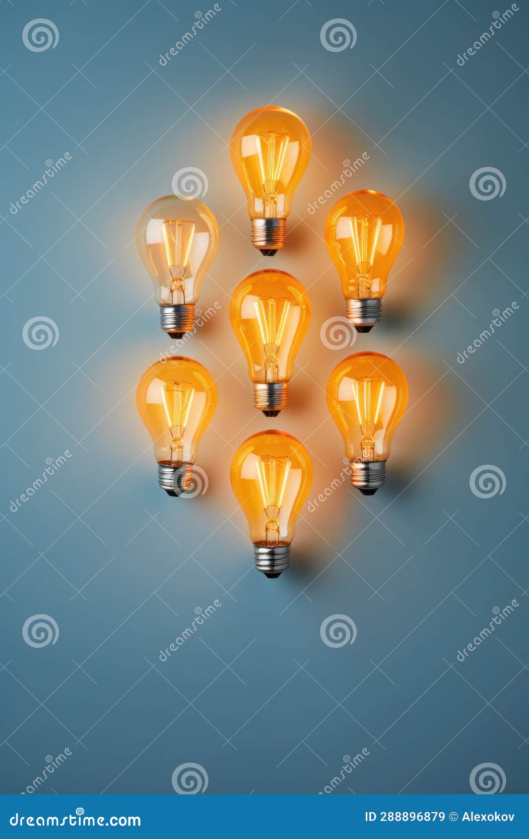 Creative Formation of Light Bulbs AI Generated Stock Illustration ...