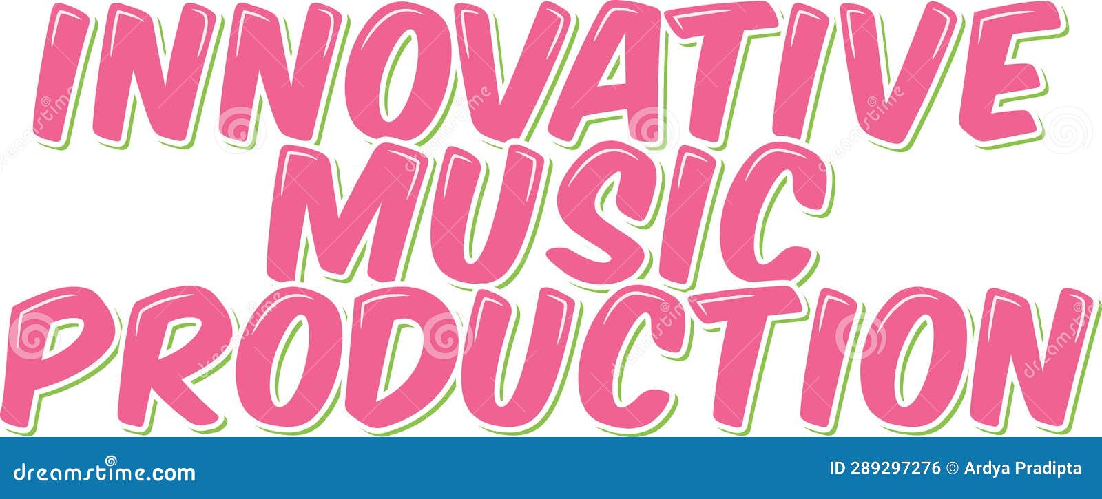 Innovative Music Production Lettering Vector Design Stock Illustration ...