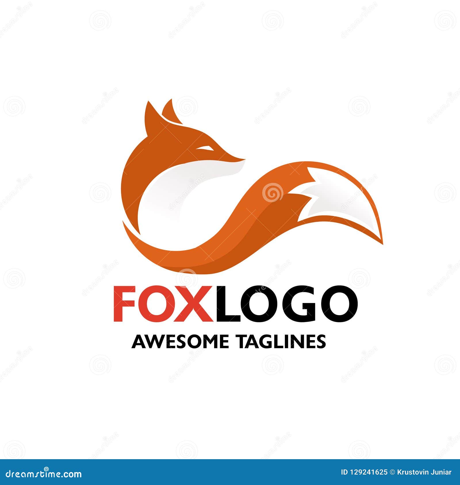 Colorful fox logo vector stock vector. Illustration of flame - 129241625
