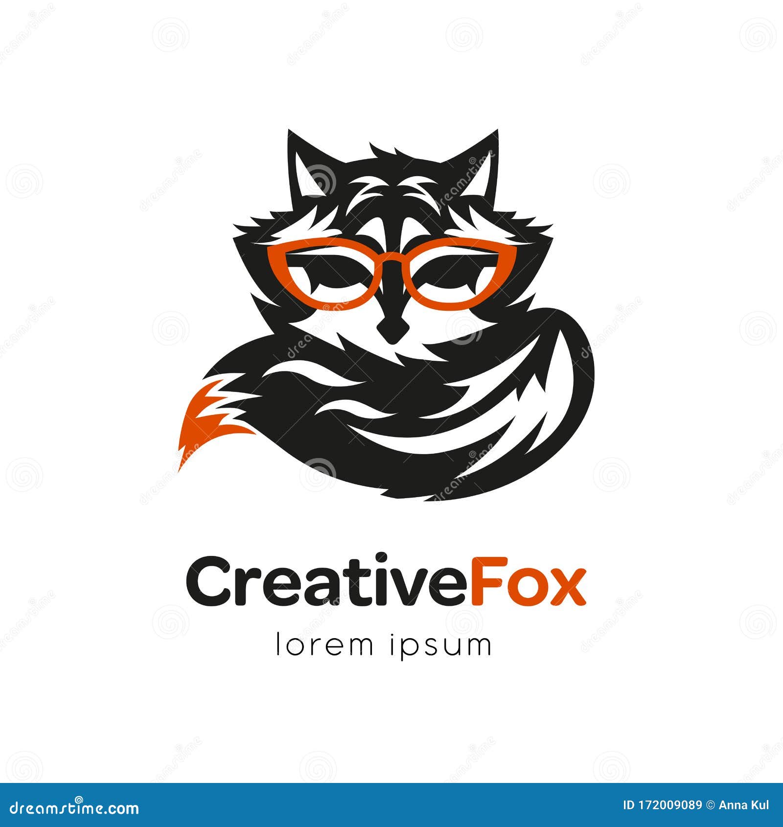 Creative Fox Logo Design Template Stock Vector - Illustration of design ...