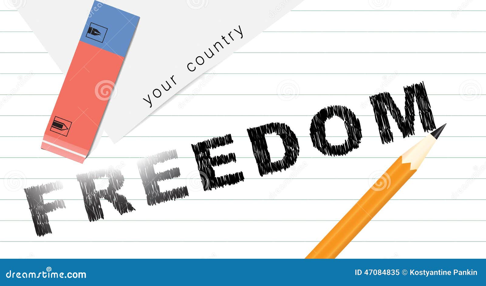 Creative freedom stock vector. Illustration of paper - 47084835