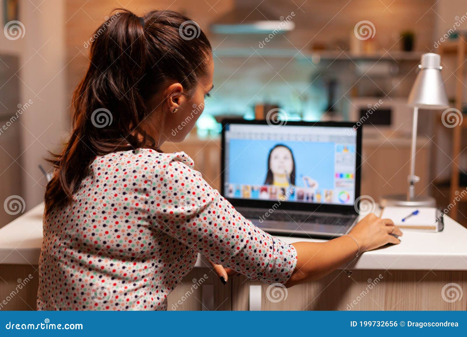 Creative Freelancer Retouching Images Stock Photo - Image of drawing ...