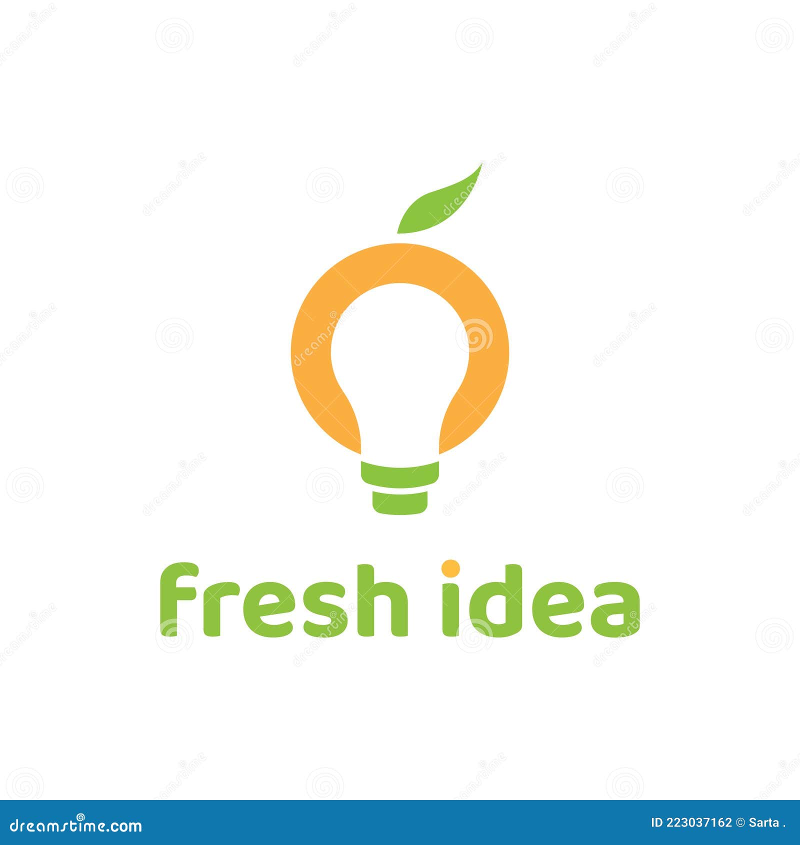 Creative Fresh Ides Logo Vector with Bulb Icon Stock Vector ...