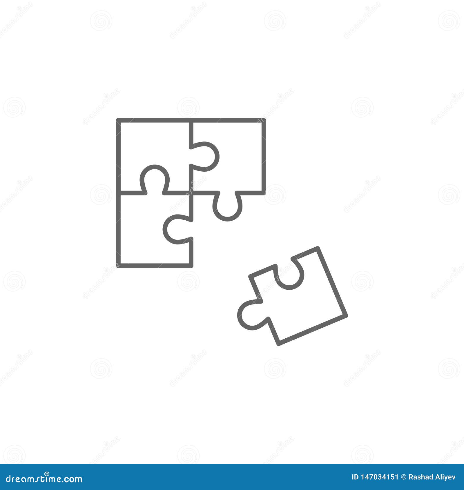 Creative, Friend, Puzzle Icon. Element of Friendship Icon. Thin Line ...