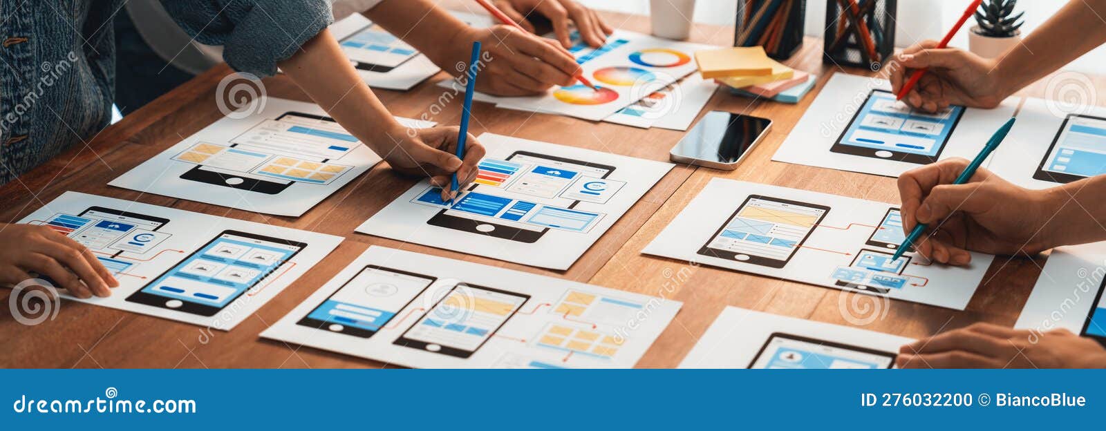 Creative Front-end Developer Brainstorming UI Design. Scrutinize Stock Photo - Image of banner ...