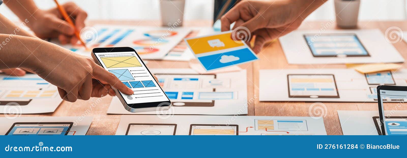 Creative Front-end Developer Brainstorming UI Design. Scrutinize Stock Photo - Image of ...